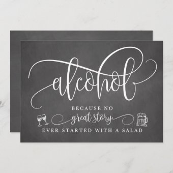 Wedding Alcohol Bar Sign | Zazzle