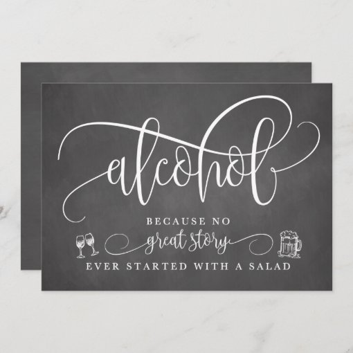 Wedding Alcohol Bar Sign | Zazzle