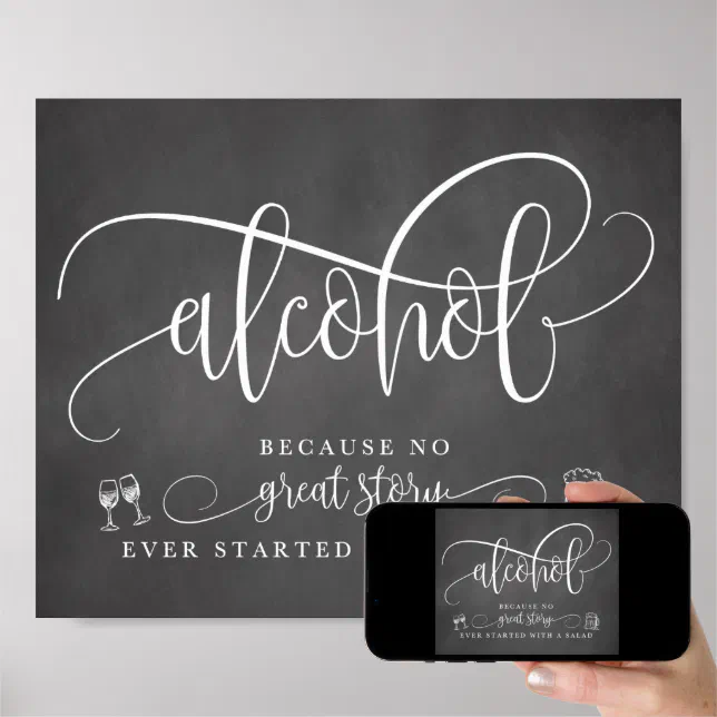 Wedding Alcohol Bar Sign | Zazzle