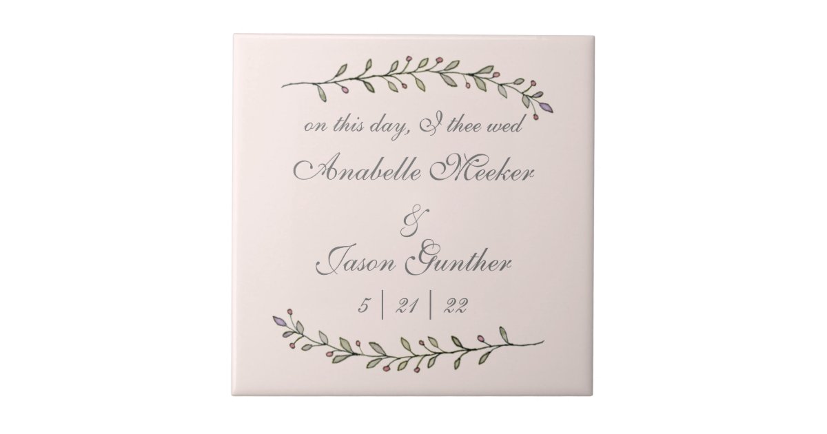 Wedding and Anniversary tile | Zazzle
