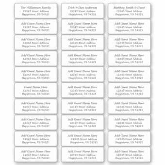 Wedding and Event 30 Guest Address Labels | Zazzle