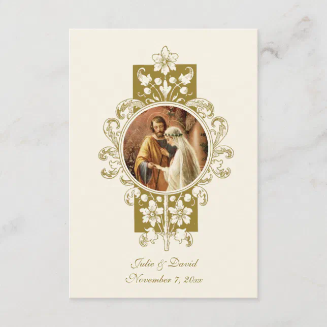Wedding Angelus Prayer Betrothal Virgin Mary Enclosure Card | Zazzle