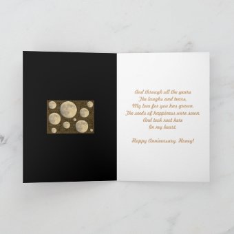 Wedding Aniversary Full Moon Card | Zazzle