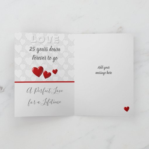 Wedding Anniversary 25th Silver 25 years Card | Zazzle