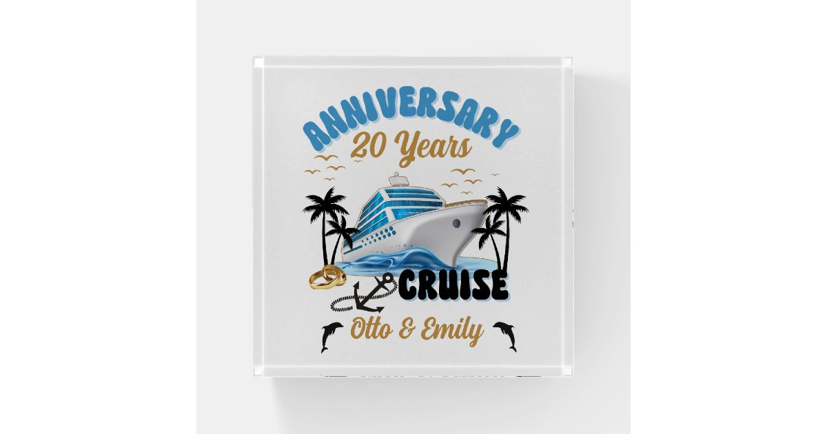 Wedding Anniversary Couple Cruise Paperweight | Zazzle