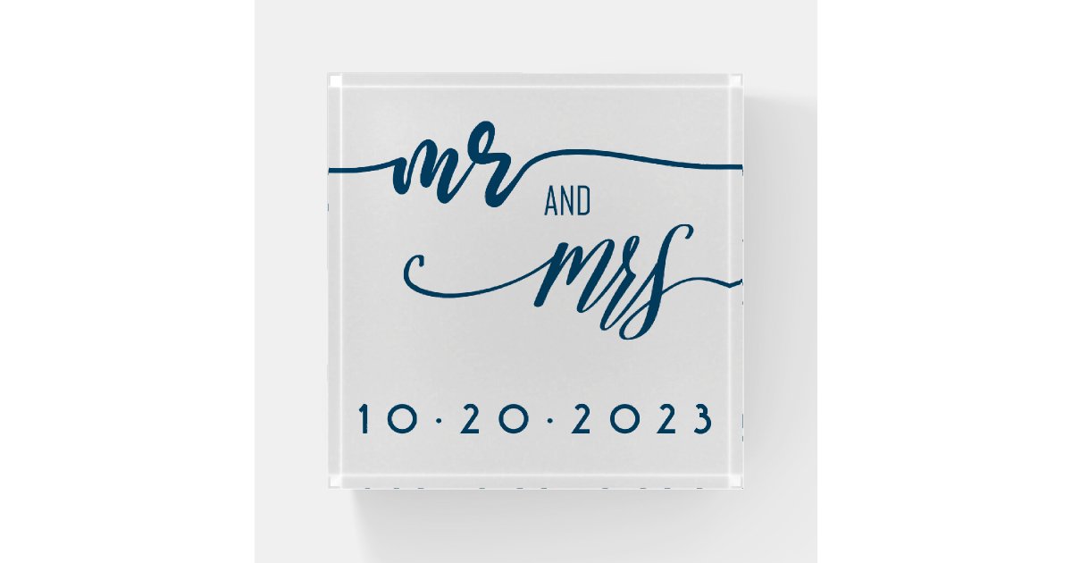 Wedding Anniversary Date Glass Paperweight | Zazzle