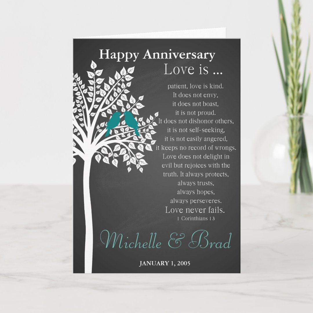 Wedding anniversary Love is....card wedding gift Card | Zazzle
