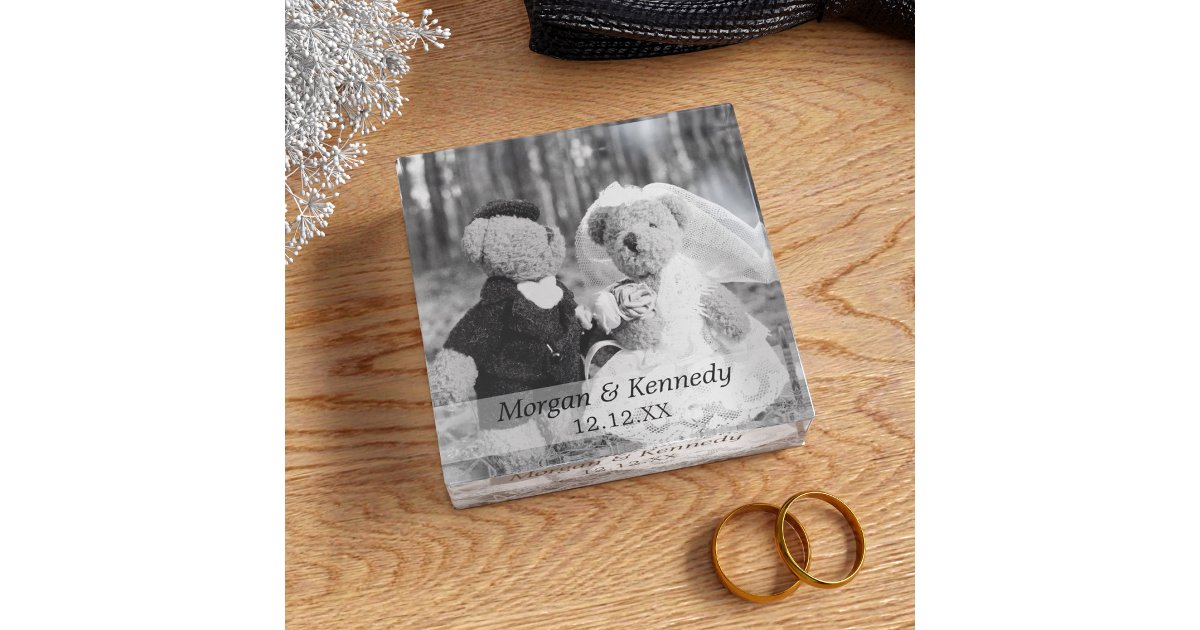 Wedding Anniversary Photo Keepsake Paperweight | Zazzle