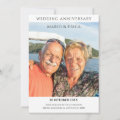 Wedding anniversary photo modern simple invitation | Zazzle