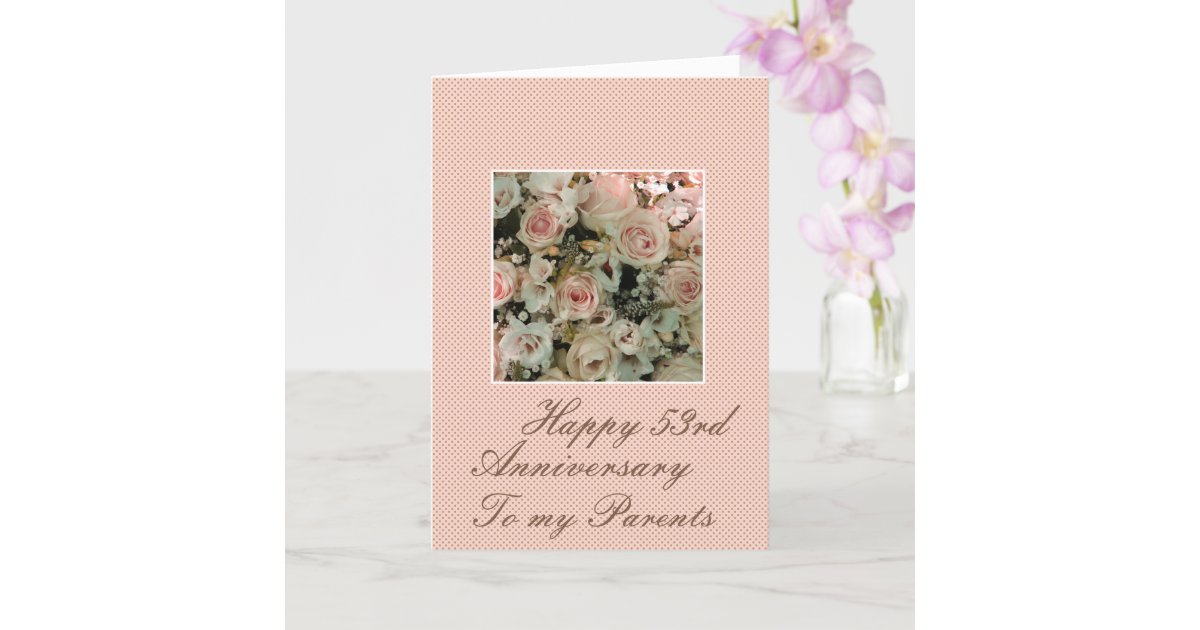 Wedding Anniversary roses fully customizable Card | Zazzle