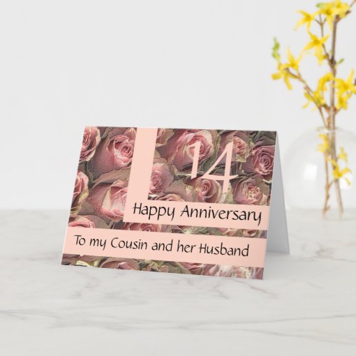 Wedding Anniversary roses fully customizable Card | Zazzle