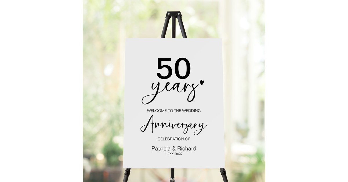 Wedding Anniversary Welcome Sign | Zazzle