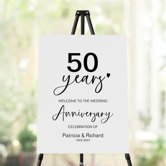 Wedding Anniversary Welcome Sign | Zazzle