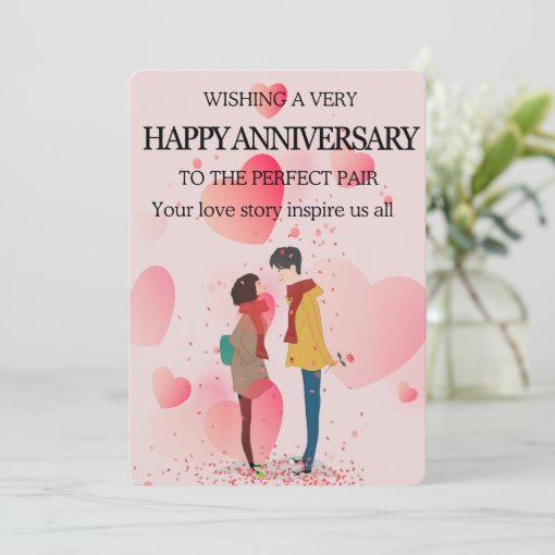 Wedding Anniversary Wishes Card Zazzle