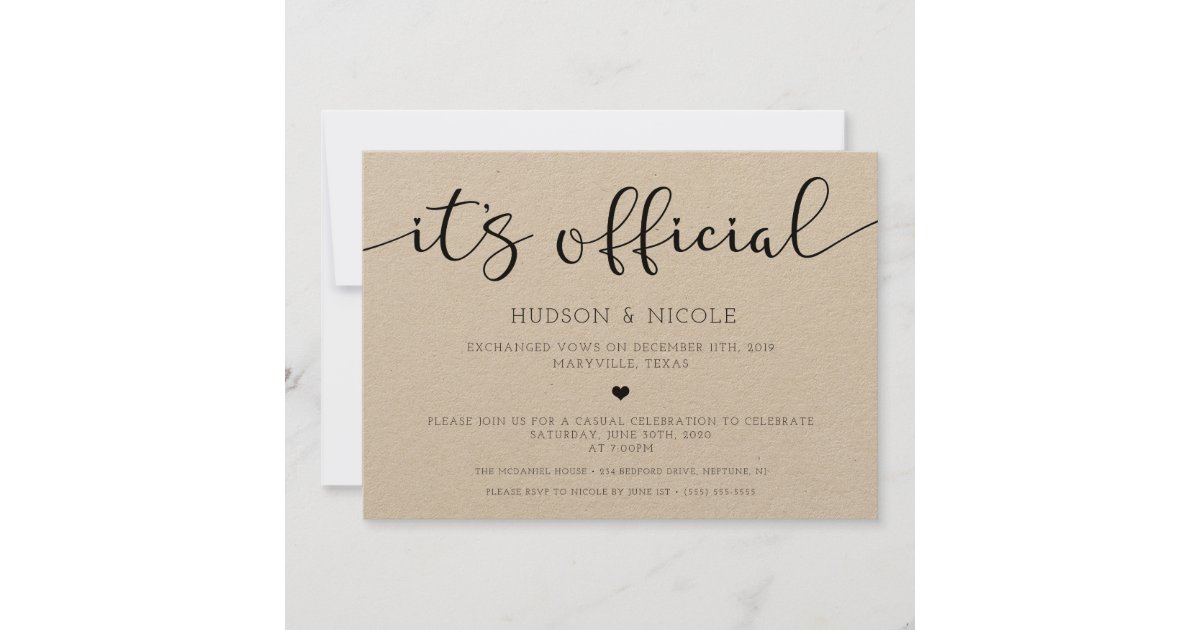 Wedding Announcement and Reception Invitation | Zazzle