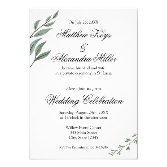 Wedding Announcement and Reception Invitation | Zazzle.com