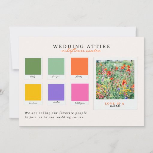 Wedding Attire | Wildflower Color Palette Invitation | Zazzle