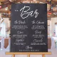 Wedding Bar Personalized Chalkboard Drinks Menu Foam Board | Zazzle