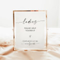 Wedding Bathroom Sign | Minimalist Restroom Sign | Zazzle
