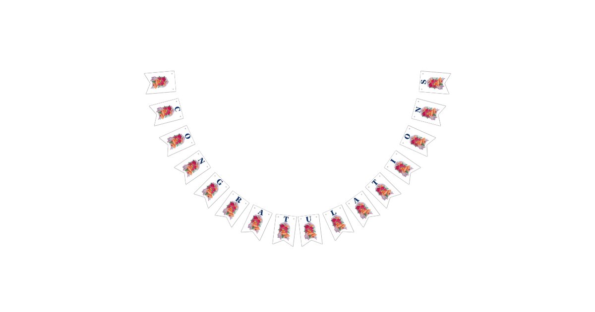 Wedding Bell `Congratulations' Bunting Banner | Zazzle