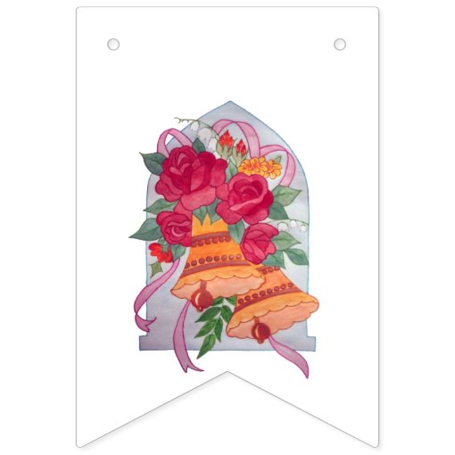 Wedding Bell `Congratulations' Bunting Banner | Zazzle