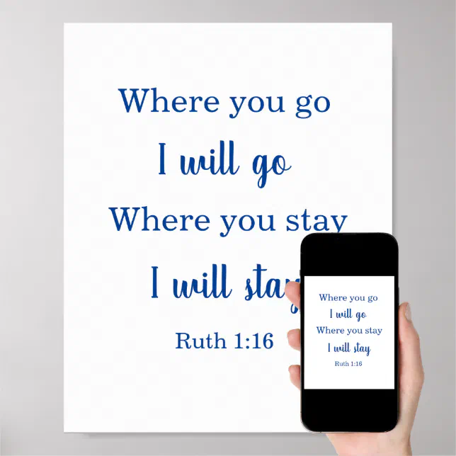 Wedding Bible Ruth Poster | Zazzle