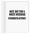 WEDDING BIGGEST RETRO WHITE WEDDING BIGGEST CARD | Zazzle