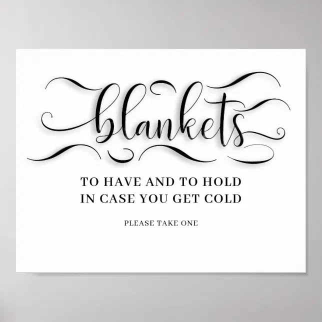 Wedding Blankets Sign | Zazzle