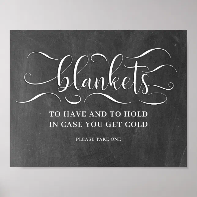 Wedding Blankets Sign | Zazzle