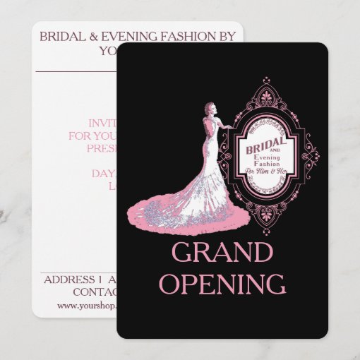 WEDDING BOUTIQUE ~ Invitation Card | Zazzle
