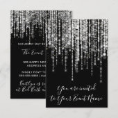 Wedding Bridal Shower Pastel Strings Black White Invitation | Zazzle