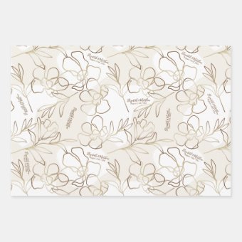 Wedding, Bridal Shower Wrapping Paper Set | Zazzle