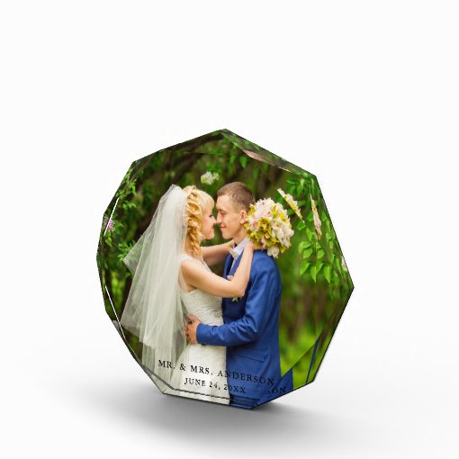 Wedding Bride and Groom Photo Octagonal | Zazzle