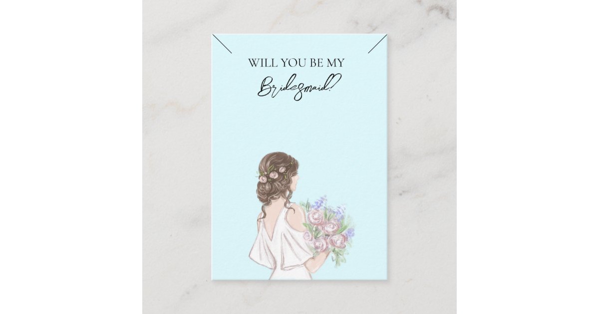 Wedding Bride Bridesmaid Necklace Display Card | Zazzle