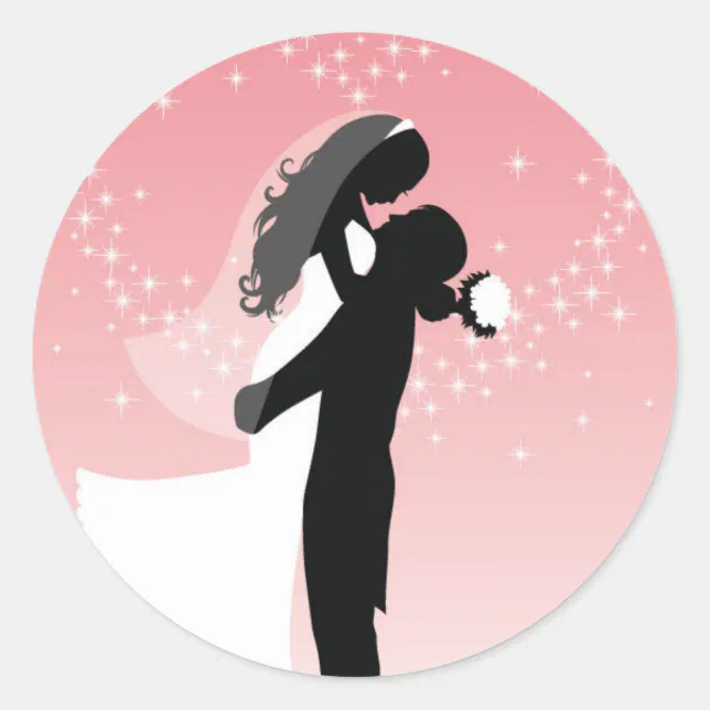 Wedding Bride & Groom Stickers | Zazzle