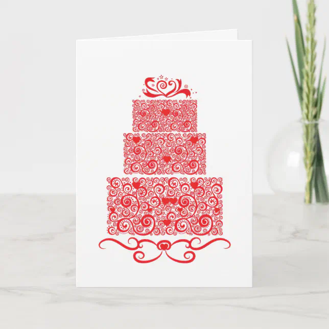 Wedding Cake Card | Zazzle