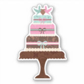 Wedding Cake Contour Sticker | Zazzle