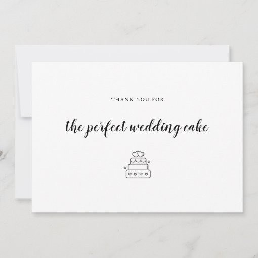 Wedding Cake Designer Baker Bakery Thank You Card | Zazzle