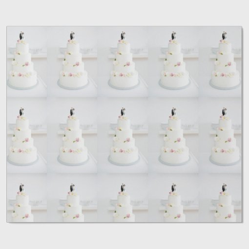 Wedding cake - gift wrapping paper | Zazzle