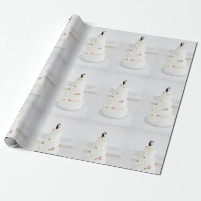 Wedding cake - gift wrapping paper | Zazzle