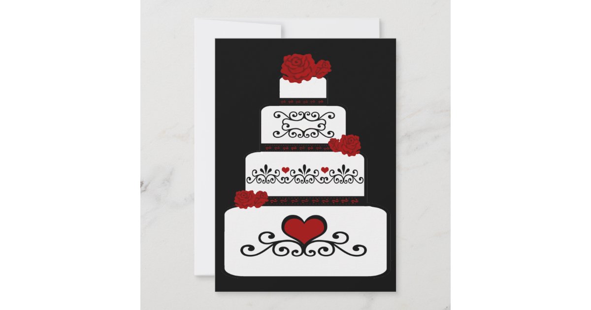 Wedding Cake Invitation | Zazzle
