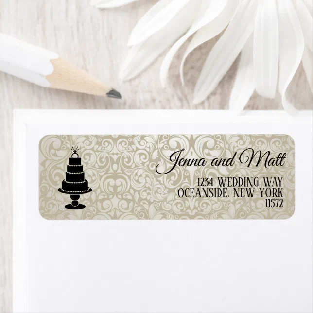 Wedding Cake Label | Zazzle