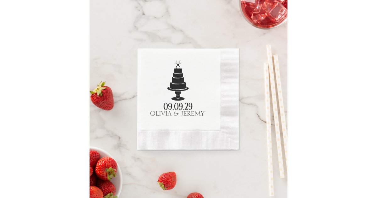 Wedding Cake Napkins | Zazzle