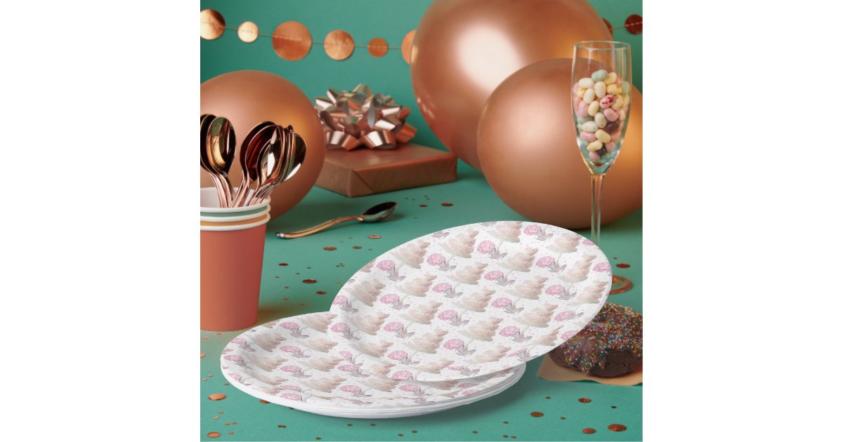Wedding Cake Paper Plates | Zazzle