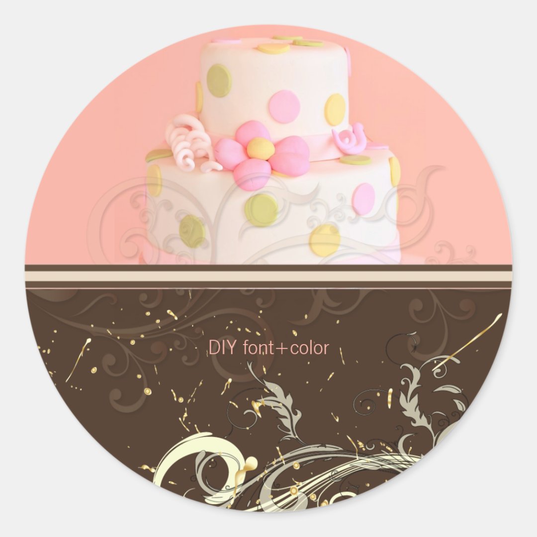 Wedding Cake stickers/bakers/pastry chef Classic Round Sticker | Zazzle