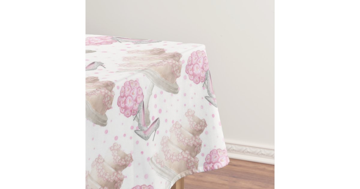 Wedding Cake Tablecloth | Zazzle
