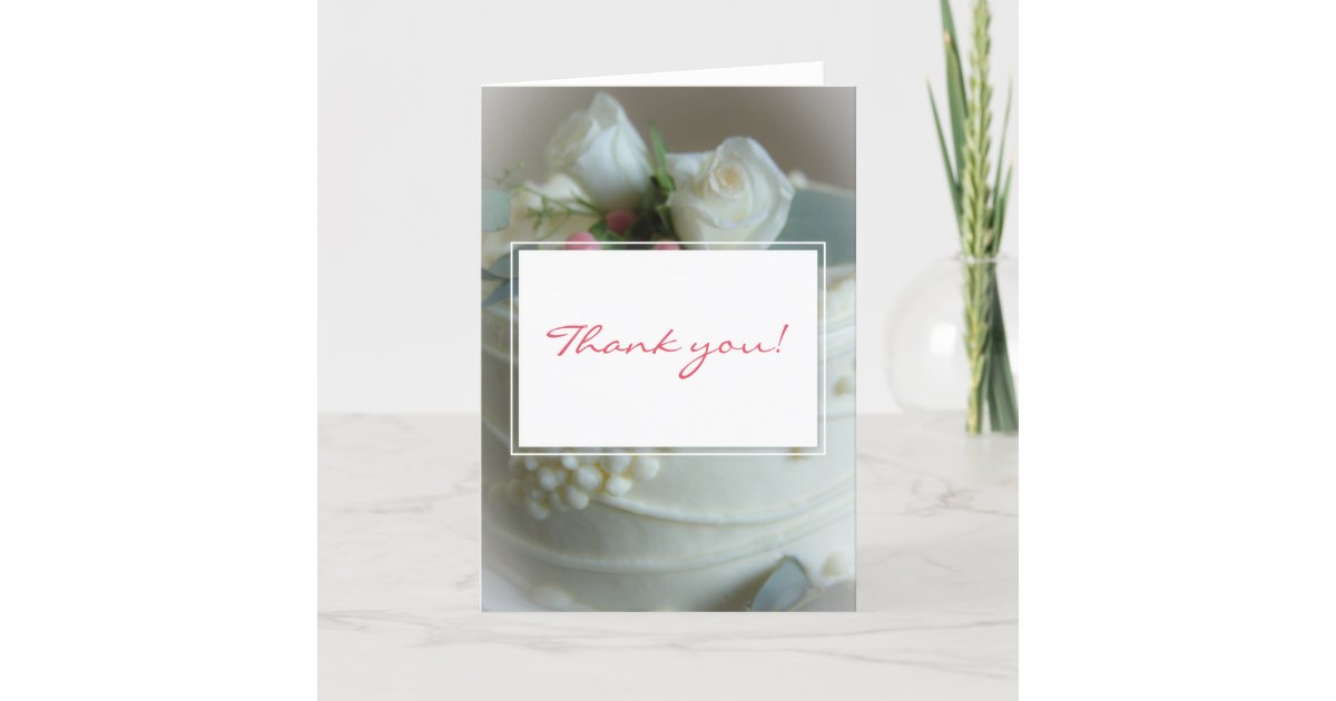 Wedding Cake Thank You Card | Zazzle