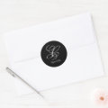 Wedding Calligraphy Fancy Letter C Monogram Classic Round Sticker | Zazzle
