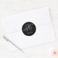 Wedding Calligraphy Fancy Letter R Monogram Classic Round Sticker | Zazzle