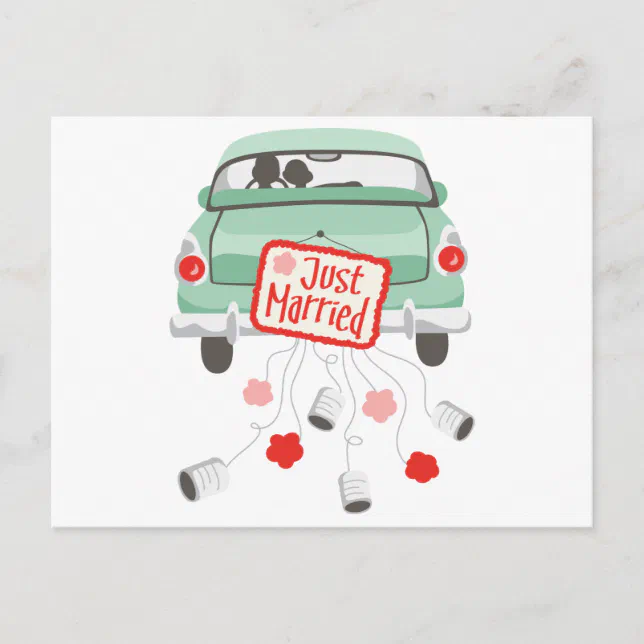 Wedding Car Postcard | Zazzle